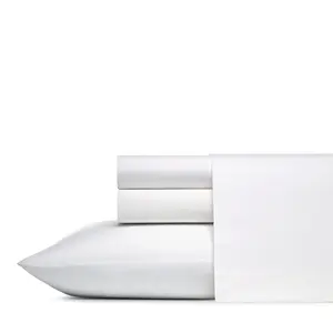Vera Wang Solid Cotton Percale Sheet Set, King - White