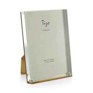 TIZO Lucite Frame With Easel, 5 X 7 - Gold