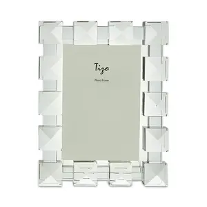 TIZO Crystal Glass Diamond Picture Frame, 5 X 7 - No Color