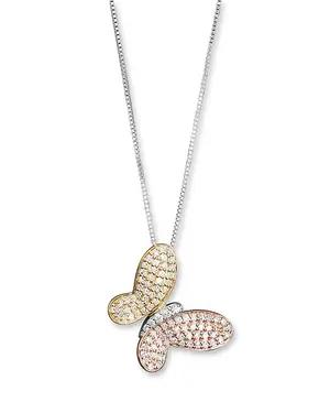 Bloomingdale'S Diamond Pave Butterfly Pendant, 0.40 Tcw - Multi/white