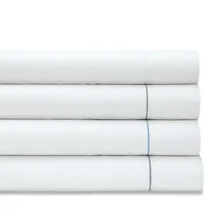 LILI ALESSANDRA Bella Cotton Sheet Set, Queen - White/silver