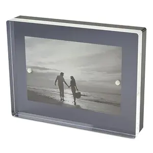 TIZO Lucite 2 Tone Black Picture Frame, 4 X 6 - No Color