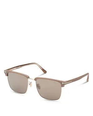 TOM FORD Hudson Square Sunglasses - Brown/brown Mirror