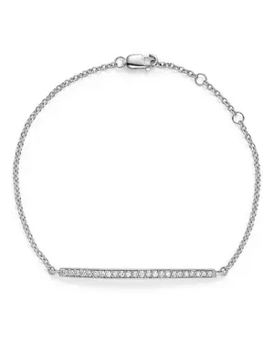 Bloomingdale'S Diamond Bar Bracelet In 14k Gold - White