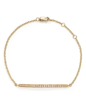 Bloomingdale'S Diamond Bar Bracelet In 14k Yellow Gold - White/gold