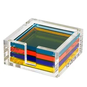 TIZO Lucite Coasters, Set Of 4