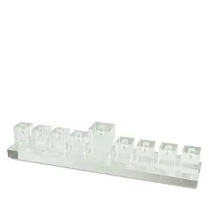 TIZO Design Crystal Glass Menorah - Clear