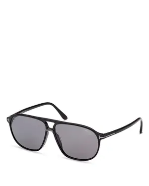 TOM FORD Navigator Sunglasses - Black/gray Polarized Solid