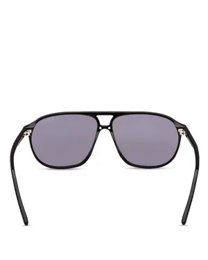 TOM FORD Navigator Sunglasses - Black/gray Polarized Solid