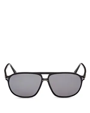 TOM FORD Navigator Sunglasses - Black/gray Polarized Solid