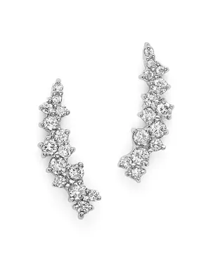Bloomingdale'S Diamond Ear Climbers .30 Tcw In 14k Gold - White