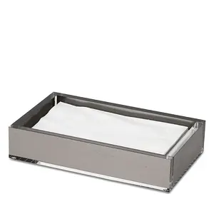 TIZO Lucite Guest Towel Tray - Silver