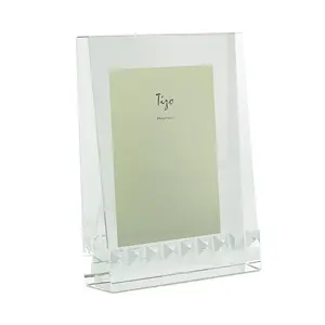TIZO Glass Frame With Pyramid Studs, 5 X 7 - Clear