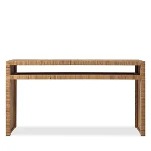 UNIVERSAL Long Key Console Table - Wrapped Split Rattan