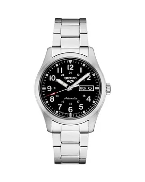 SEIKO 42.5mm Sports Watch - Black/silver
