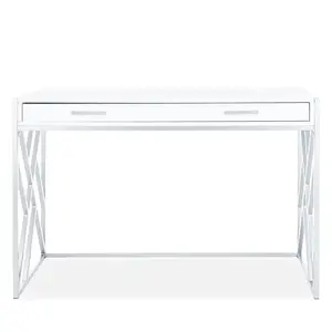 SAFAVIEH Elaine 1 Drawer Desk - White/silver