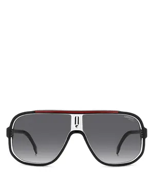 Carrera Eyewear Rectangle Sunglasses, 63 Mm - Black/gray Gradient