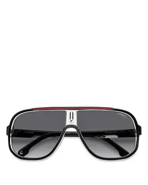Carrera Eyewear Rectangle Sunglasses, 63 Mm - Black/gray Gradient