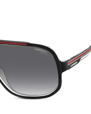 Carrera Eyewear Rectangle Sunglasses, 63 Mm - Black/gray Gradient