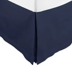 HOME TREASURES Royal Sateen Bedskirt, King - Navy