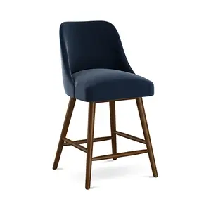 SKYLINE FURNITURE Sparrow & Wren Anita Velvet Counter Stool Exclusive - Regal Navy