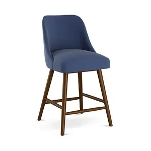 SKYLINE FURNITURE Sparrow & Wren Anita Velvet Counter Stool Exclusive - Regal Ocean