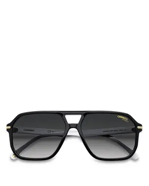 Carrera Eyewear Square Aviator Sunglasses - Black/gray Gradient