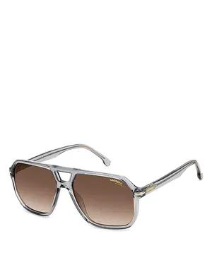 Carrera Eyewear Carrera Square Aviator Sunglasses Gray/brown Gradient