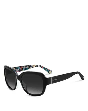 Kate Spade New York Layne Rectangular Sunglasses - Black/gray Gradient