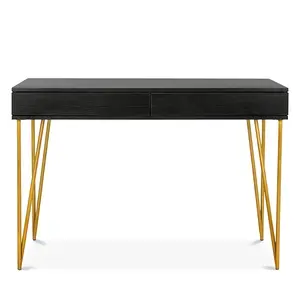 SAFAVIEH Pine Two Drawer Desk - Black