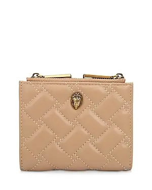 Kurt Geiger Quilted Leather Bifold Wallet Light Pastel