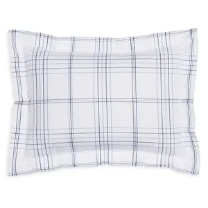 MATOUK August Plaid Boudoir Sham - Navy