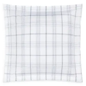MATOUK August Plaid Euro Sham - Navy