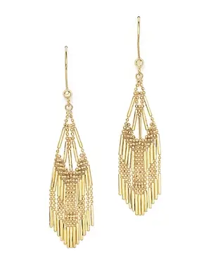 Bloomingdale'S 14k Yellow Beaded Dangle Earrings - Gold