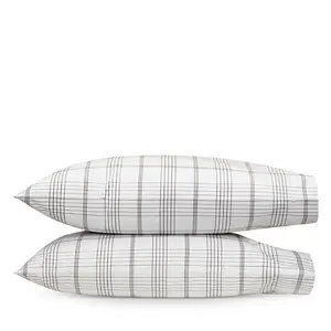 MATOUK August Plaid Standard Pillowcase, Pair - Sable