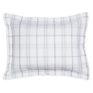 MATOUK August Plaid Standard Sham - Navy