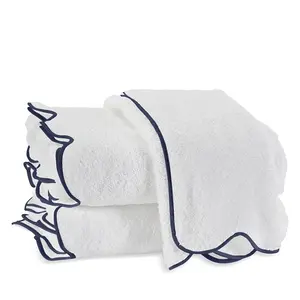 MATOUK Cairo Scallop Bath Sheet - Navy