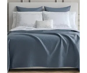 MATOUK Petra King Sham - Steel Blue