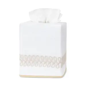 MATOUK Astor Braid Tissue Box Cover - Dune