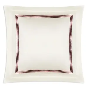 MATOUK Bel Tempo Nocturne Euro Sham - Ivory/red