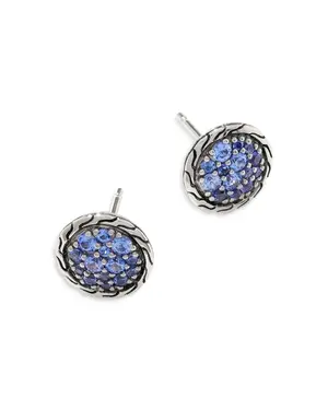 John Hardy Classic Chain Sapphire Stud Earrings
