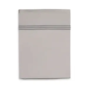 MATOUK Bel Tempo Nocturne Sateen Flat Sheet, Full/queen - Silver