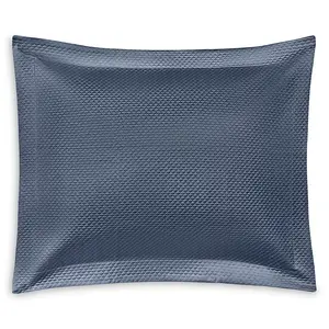 MATOUK Alba Quilted King Sham - Steel Blue
