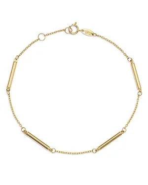MOON & MEADOW Bar Station Bracelet In 14k Yellow - Gold
