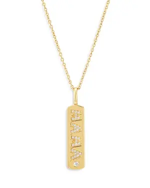 Bloomingdale'S Diamond Dog Tag Pendant Necklace - Gold