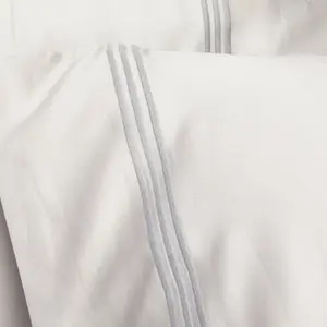 MATOUK Bel Tempo Nocturne Sateen Standard Pillowcase, Pair - Silver