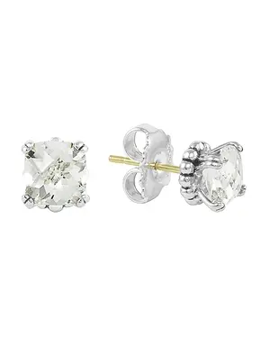 Lagos Sterling Silver And Topaz Stud Earrings - White Topaz