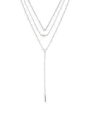 Ettika Opal Pendant Layer Necklaces, Set Of 3 - Silver