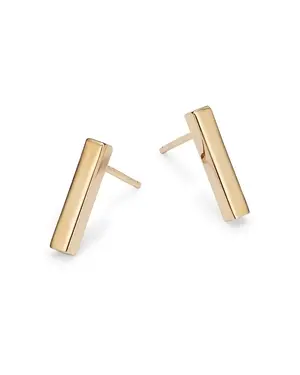 MOON & MEADOW 14k Yellow Bar Stud Earrings