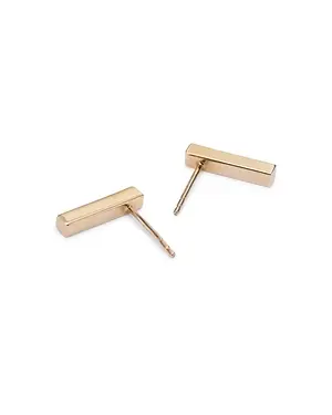 MOON & MEADOW 14k Yellow Bar Stud Earrings